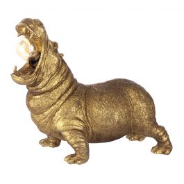 Bernard Hippo Table Lamp, Matte Gold | BHS