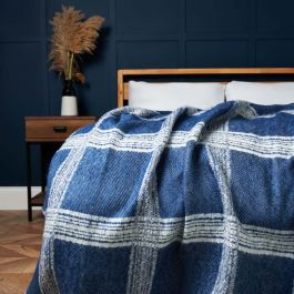 Reversible Tie Dye Throw, Blue | BHS